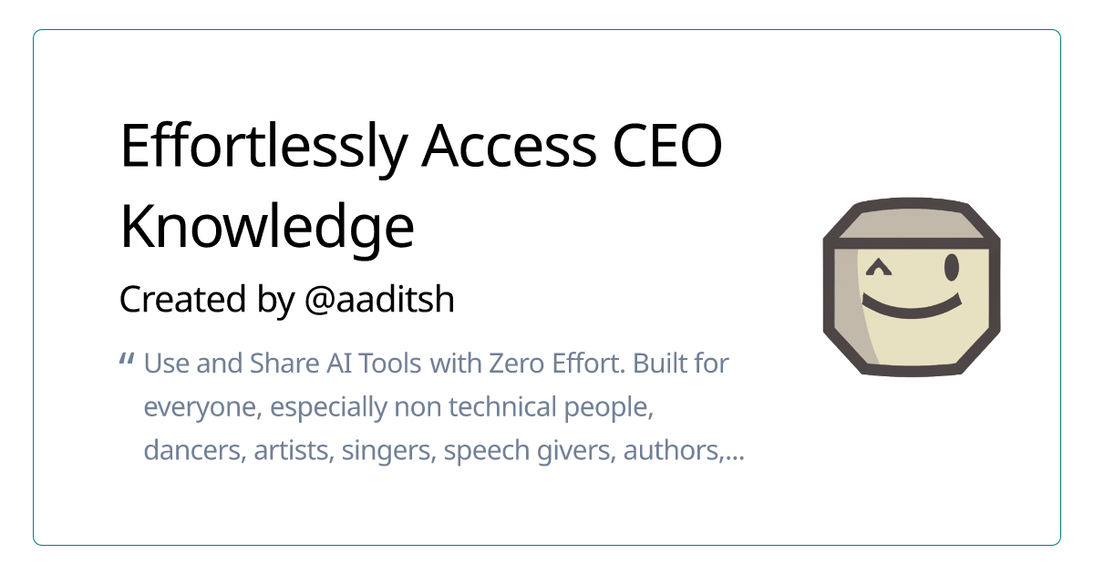 Effortlessly Access CEO Knowledge