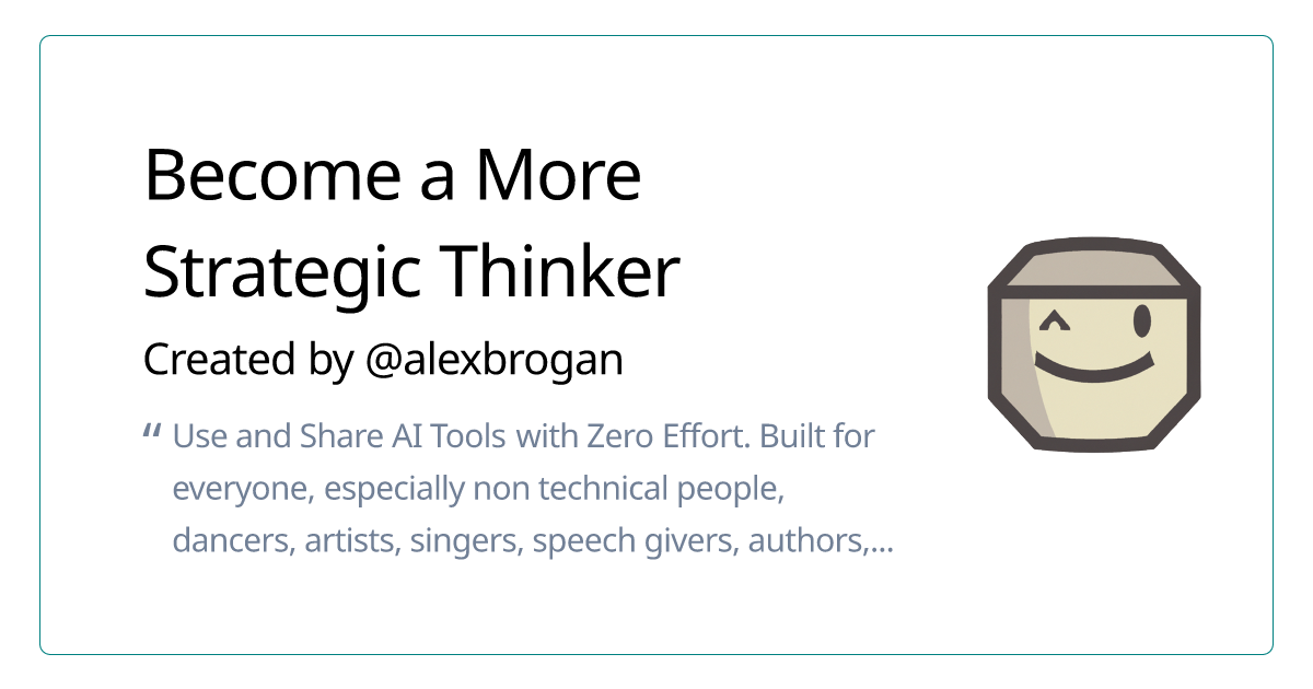 Become a More Strategic Thinker