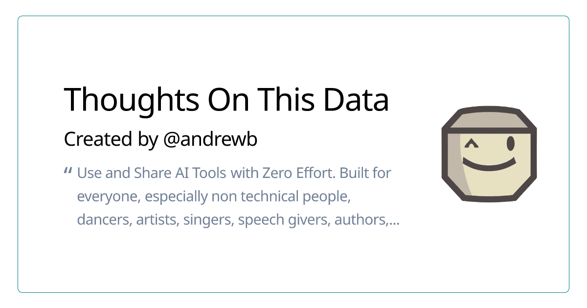 Thoughts On This Data