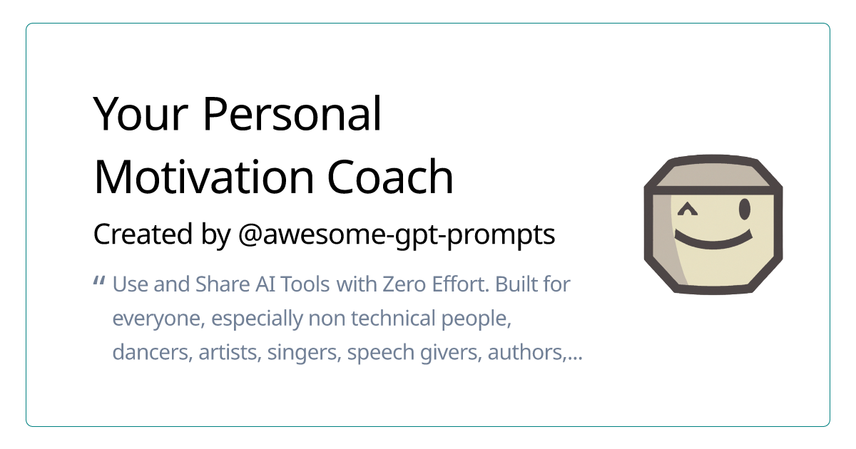 Your Personal Motivation Coach