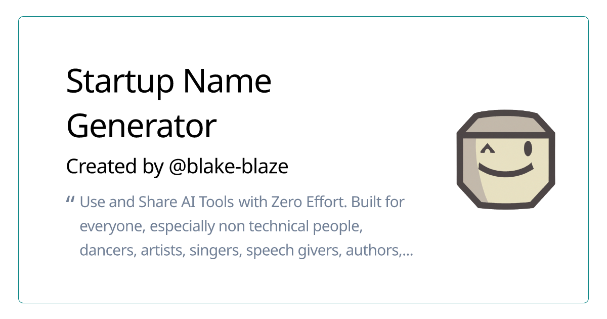 Startup Name Generator