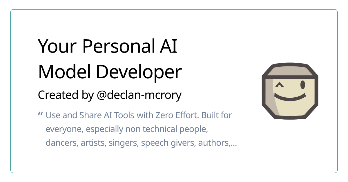 Your Personal AI Model Developer