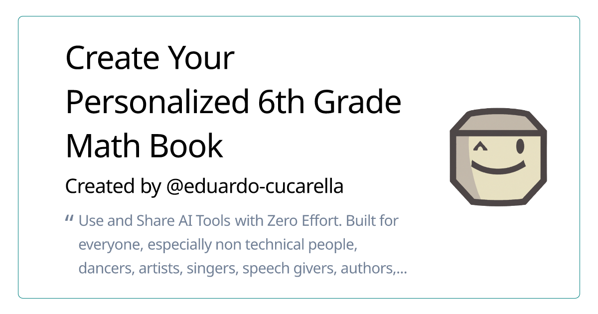 Create Your Personalized 6th Grade Math Book