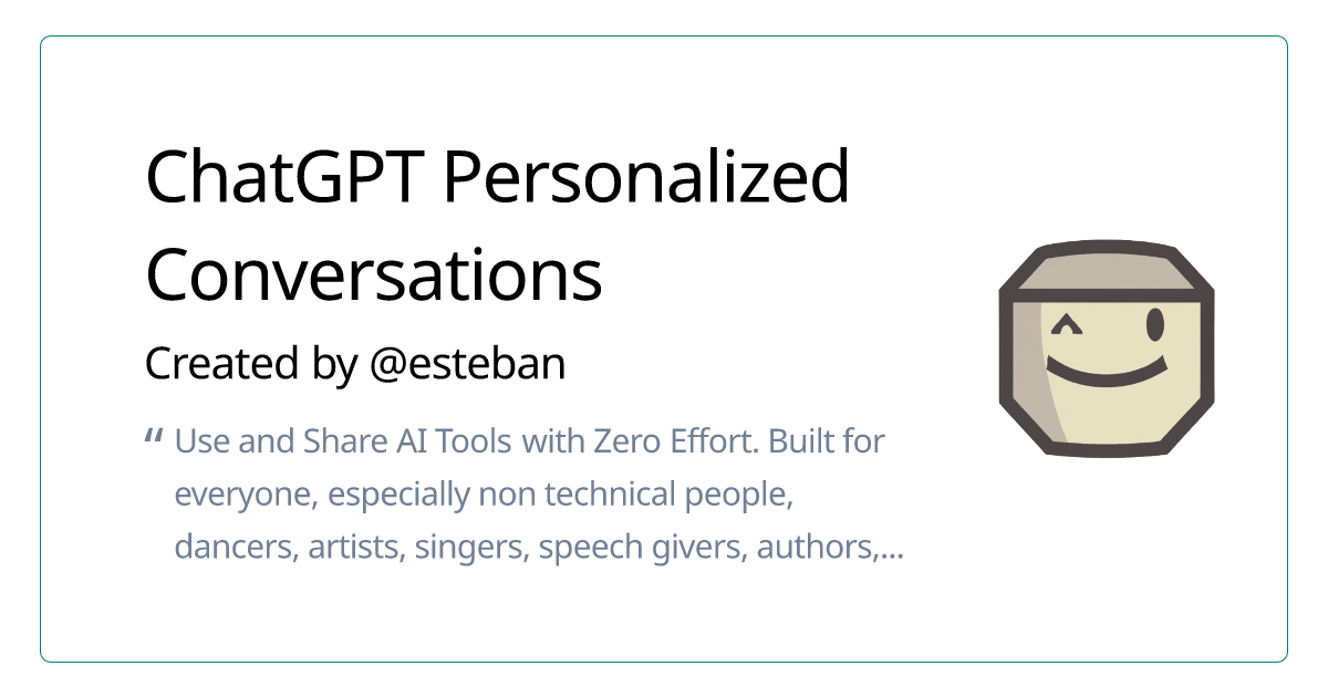 ChatGPT Personalized Conversations