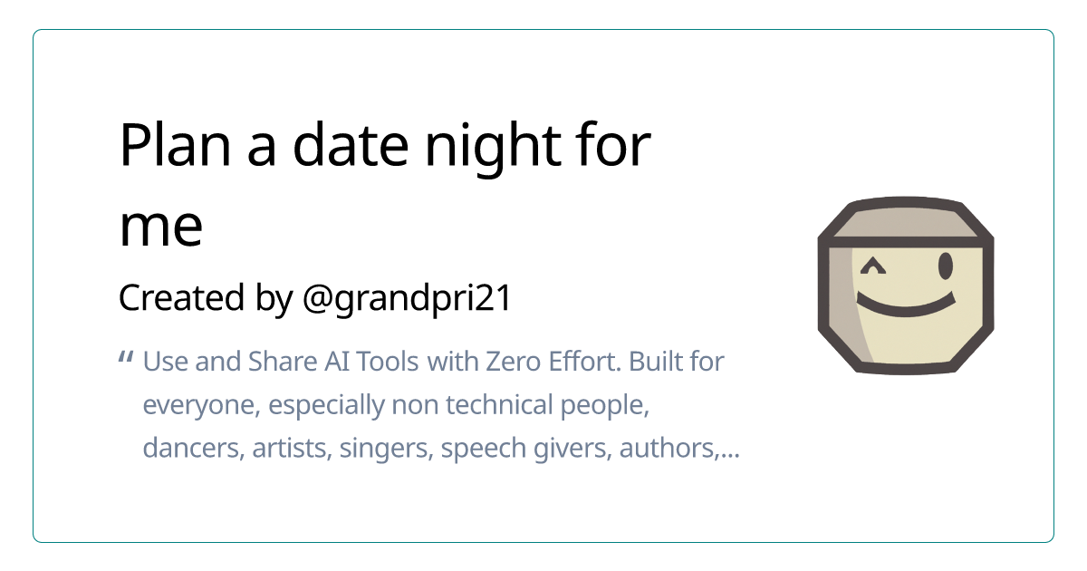 Plan a date night for me