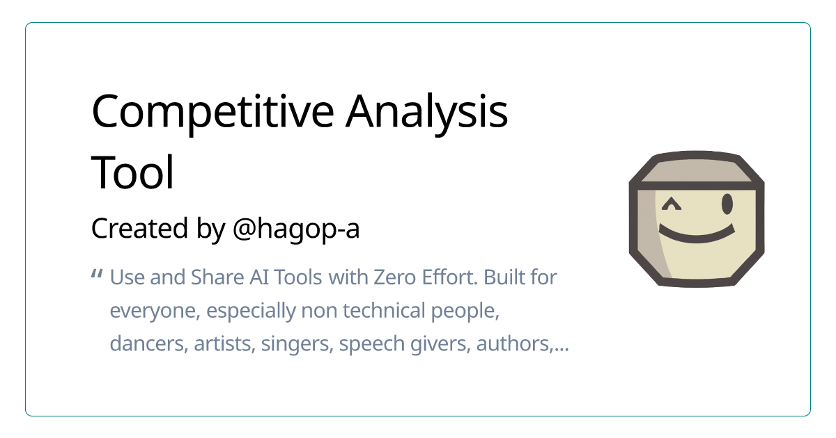 Competitive Analysis Tool