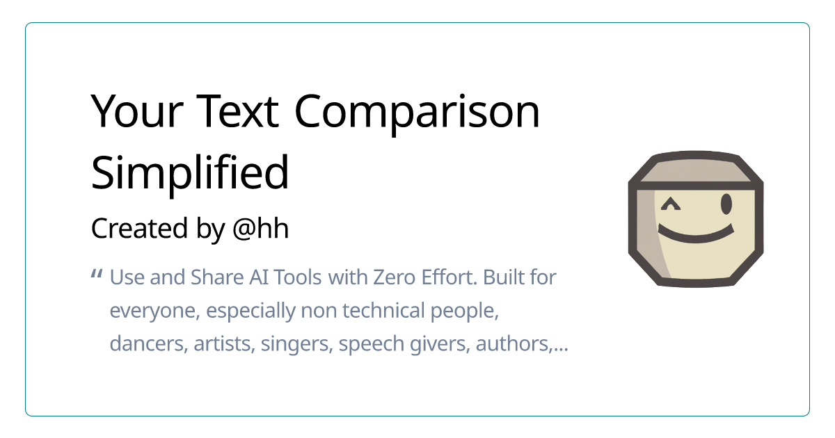 Your Text Comparison Simplified