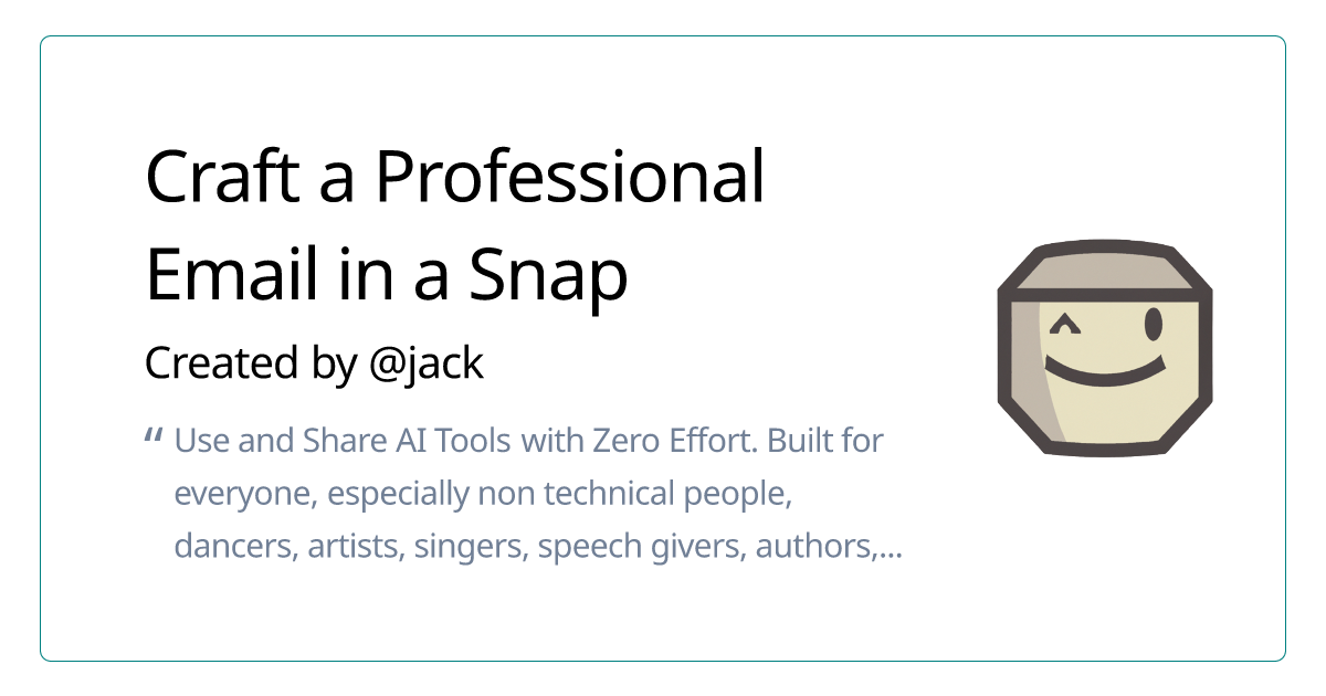 Craft a Professional Email in a Snap