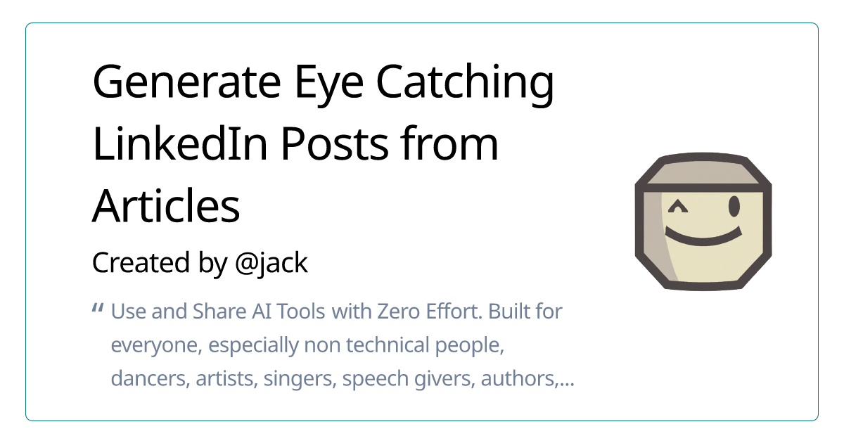 Generate Eye Catching Linkedin Posts From Articles 7694