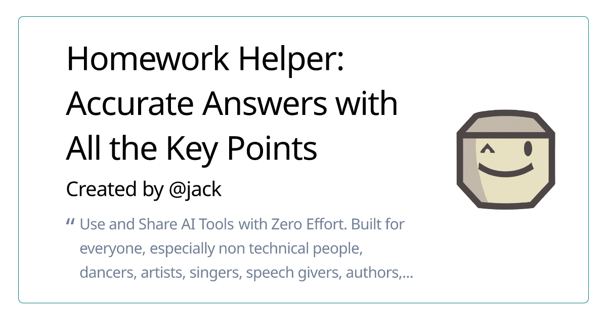 Homework Helper: Accurate Answers with All the Key Points