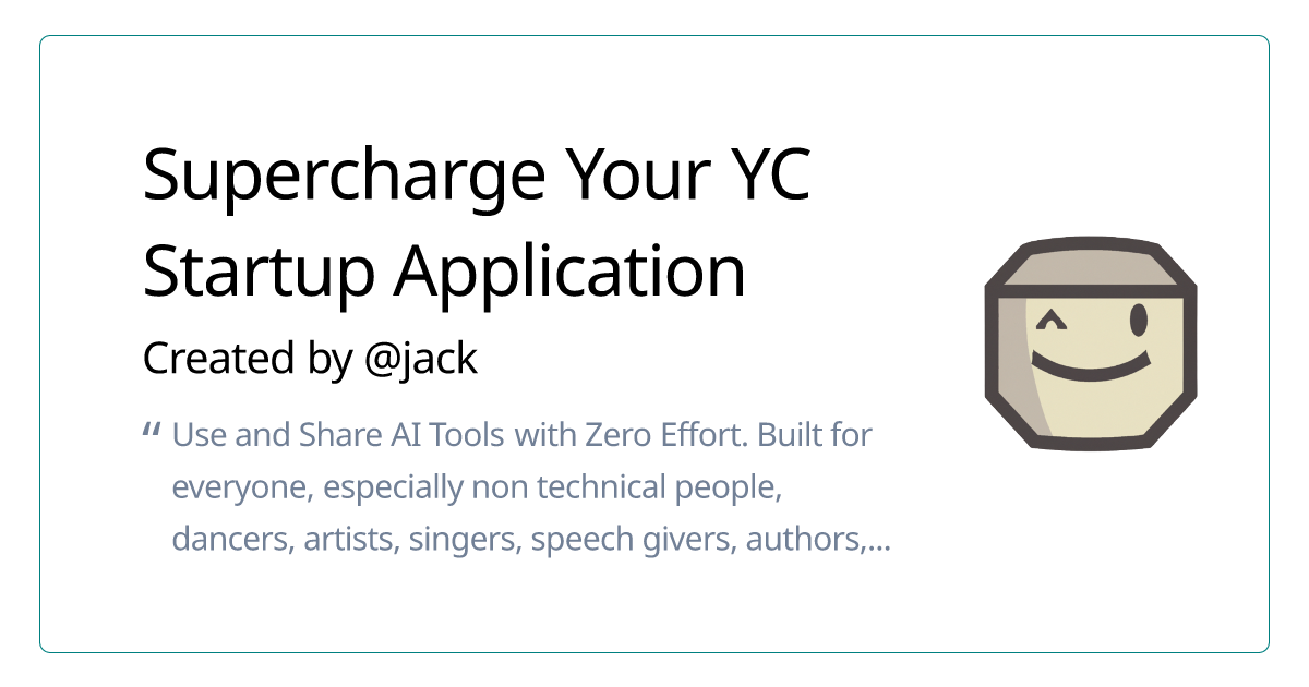 Supercharge Your YC Startup Application