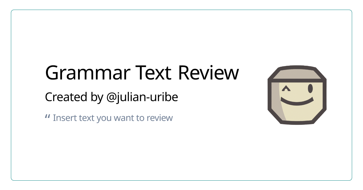 Grammar Text Review