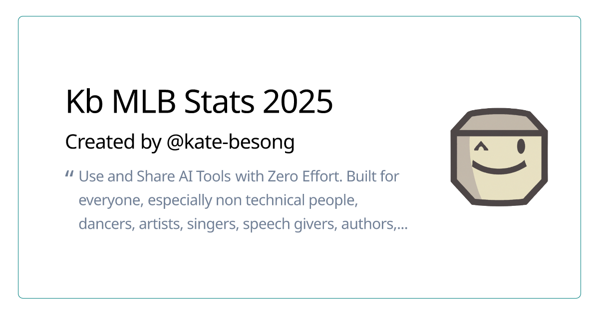 Kb MLB Stats 2025