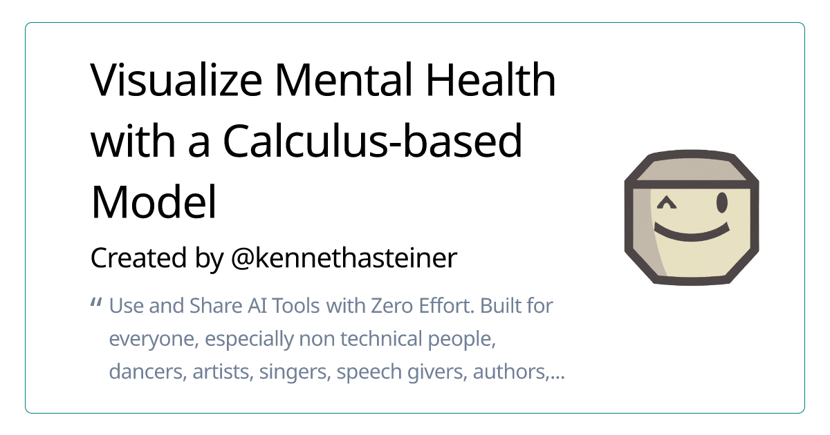 Visualize Mental Health with a Calculus-based Model
