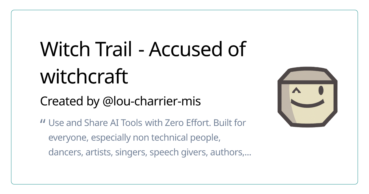 Witch Trail - Accused of witchcraft