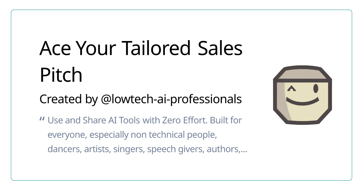 Ace Your Tailored Sales Pitch