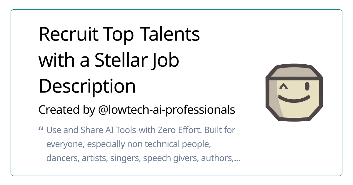 Recruit Top Talents with a Stellar Job Description