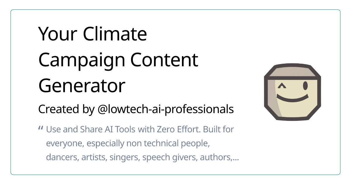 Your Climate Campaign Content Generator