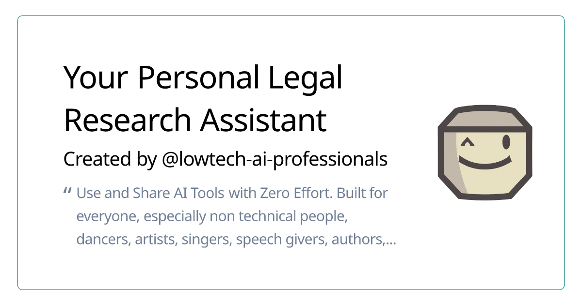 Your Personal Legal Research Assistant