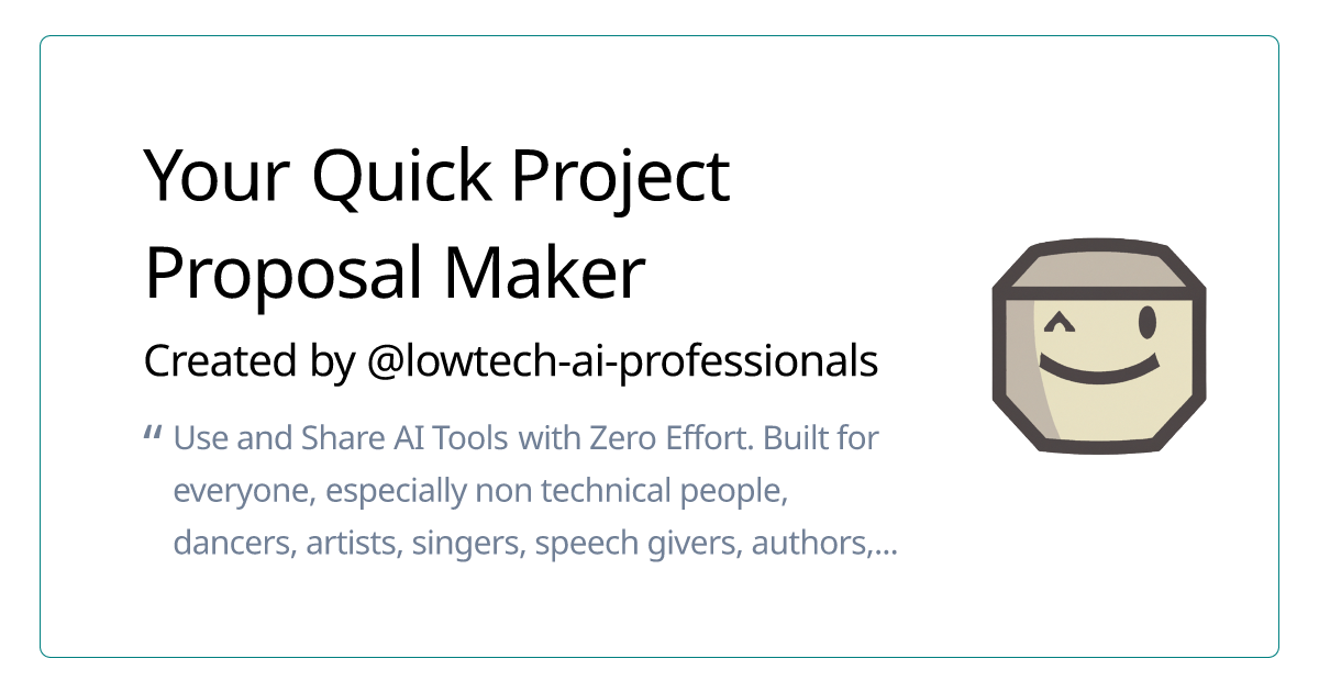 Your Quick Project Proposal Maker