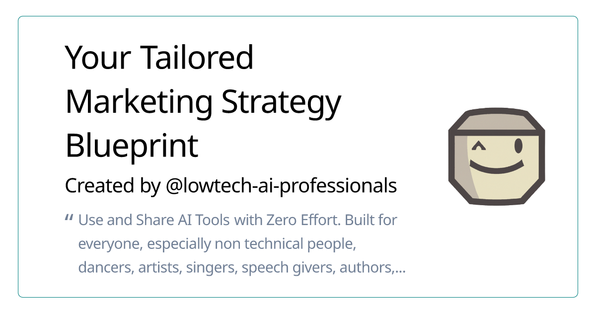 Your Tailored Marketing Strategy Blueprint