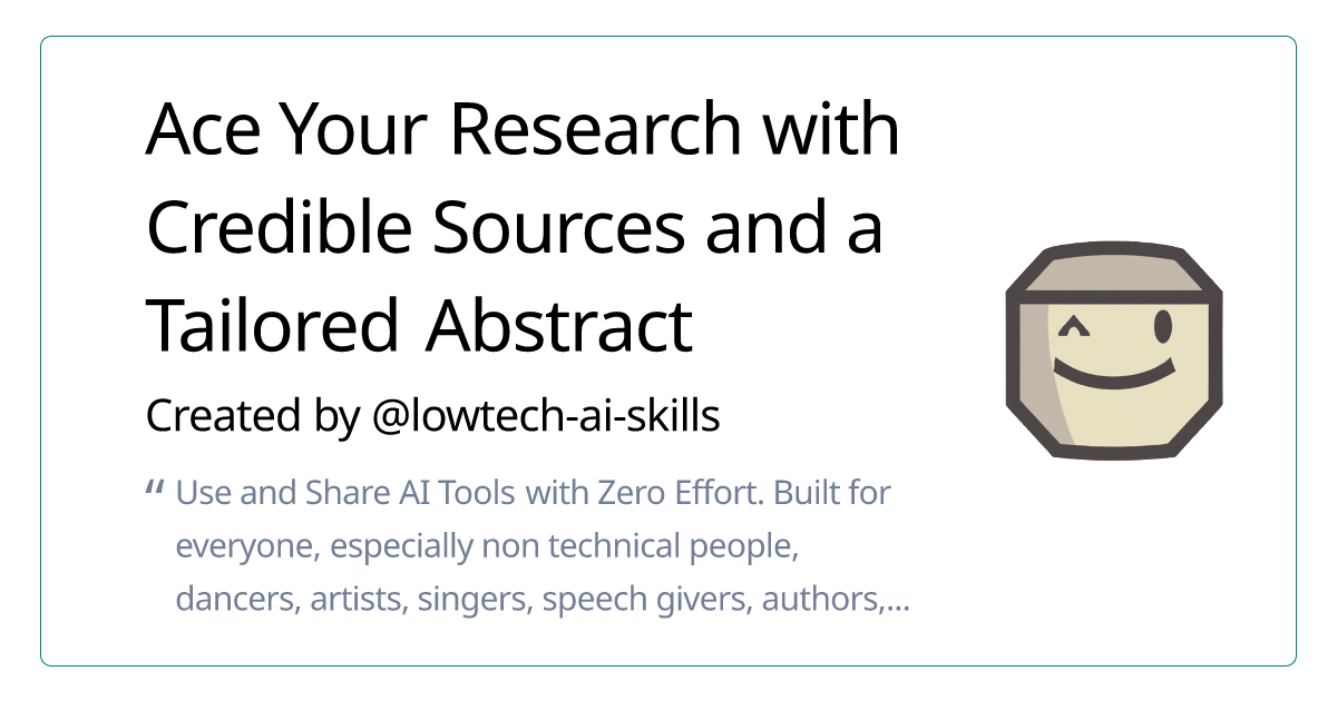 Ace Your Research with Credible Sources and a Tailored Abstract