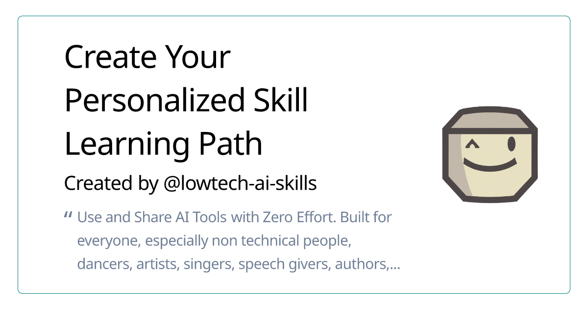Create Your Personalized Skill Learning Path