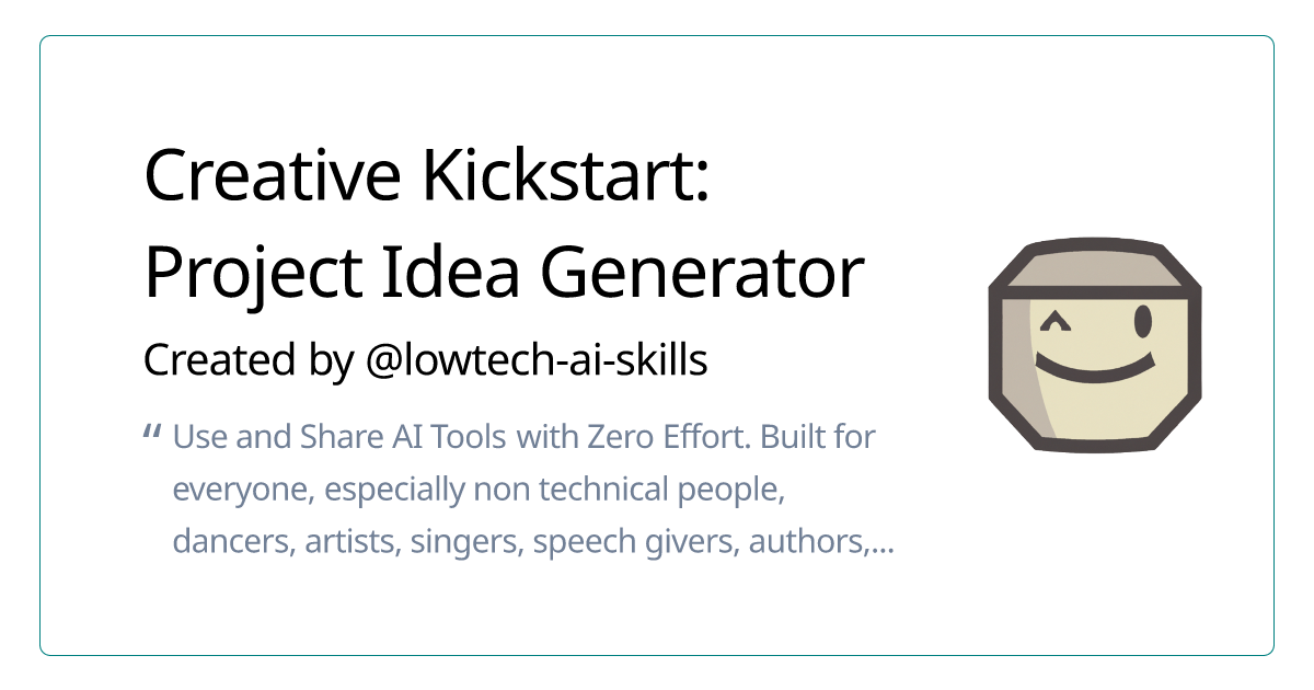 Creative Kickstart: Project Idea Generator