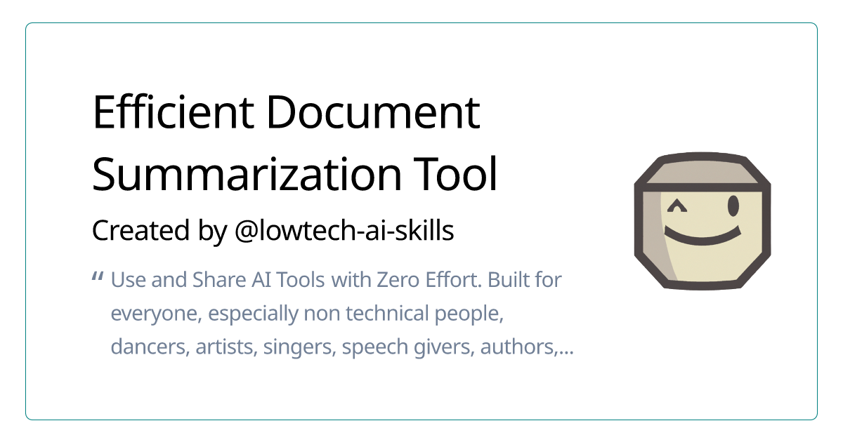 Efficient Document Summarization Tool