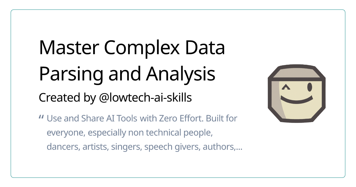 Master Complex Data Parsing and Analysis