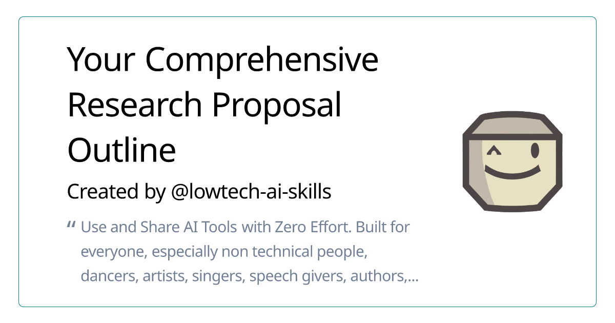 Your Comprehensive Research Proposal Outline
