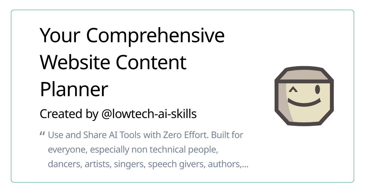 Your Comprehensive Website Content Planner