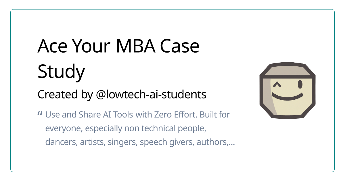 Ace Your MBA Case Study