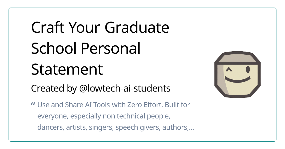 Craft Your Graduate School Personal Statement