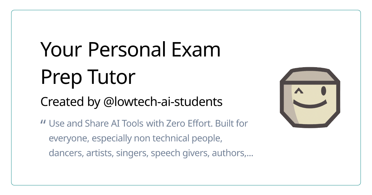 Your Personal Exam Prep Tutor