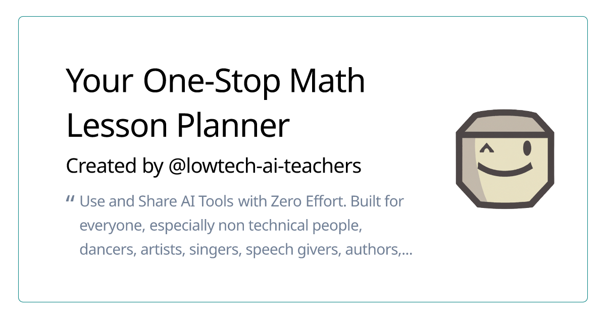 Your One-Stop Math Lesson Planner