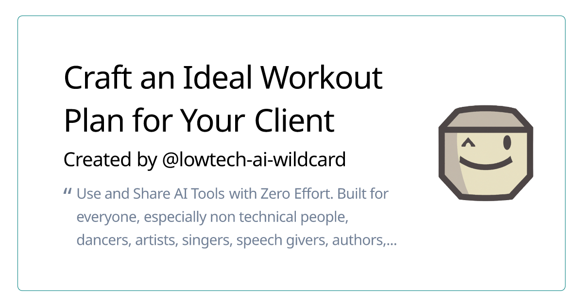 Craft an Ideal Workout Plan for Your Client