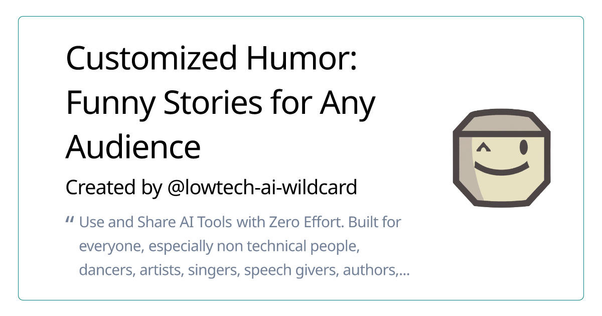 Customized Humor: Funny Stories for Any Audience