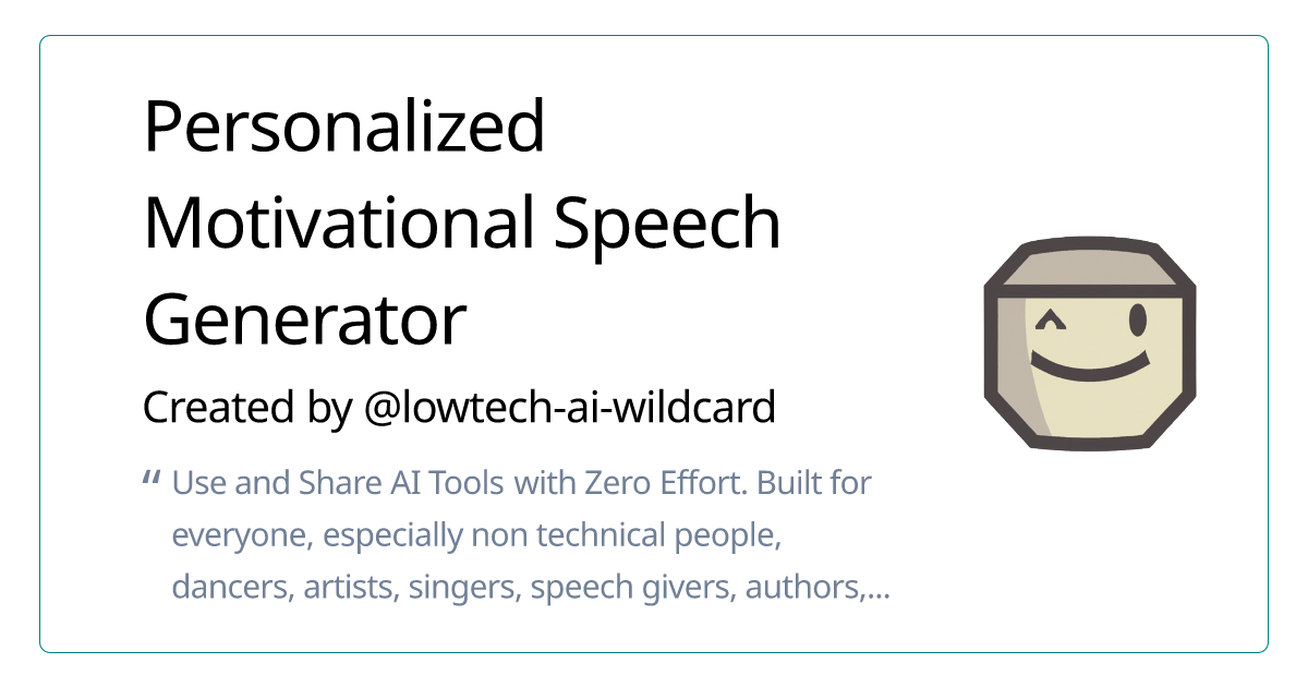 Personalized Motivational Speech Generator