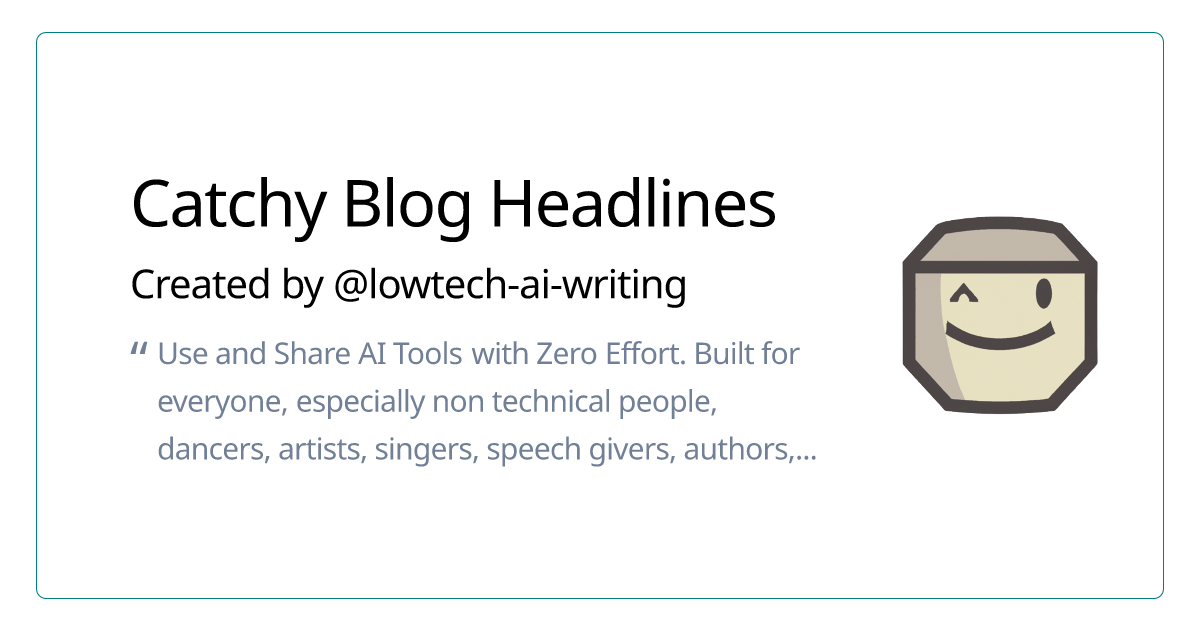 Catchy Blog Headlines
