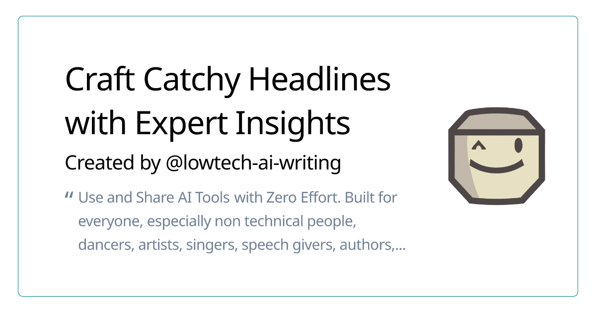 Craft Catchy Headlines with Expert Insights