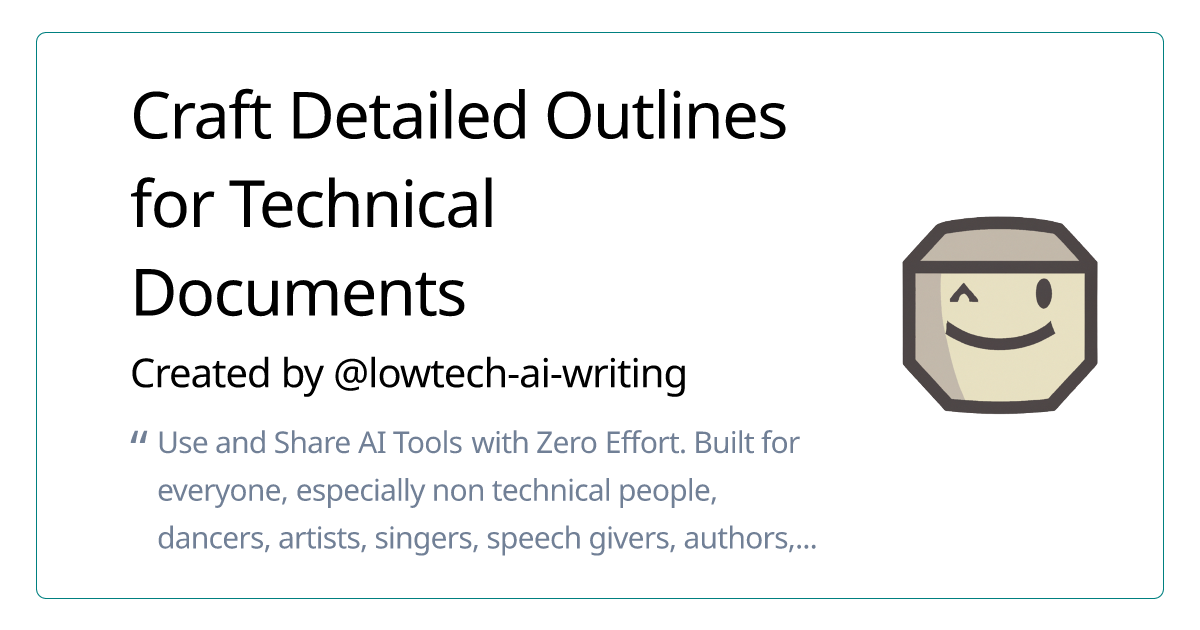 Craft Detailed Outlines for Technical Documents