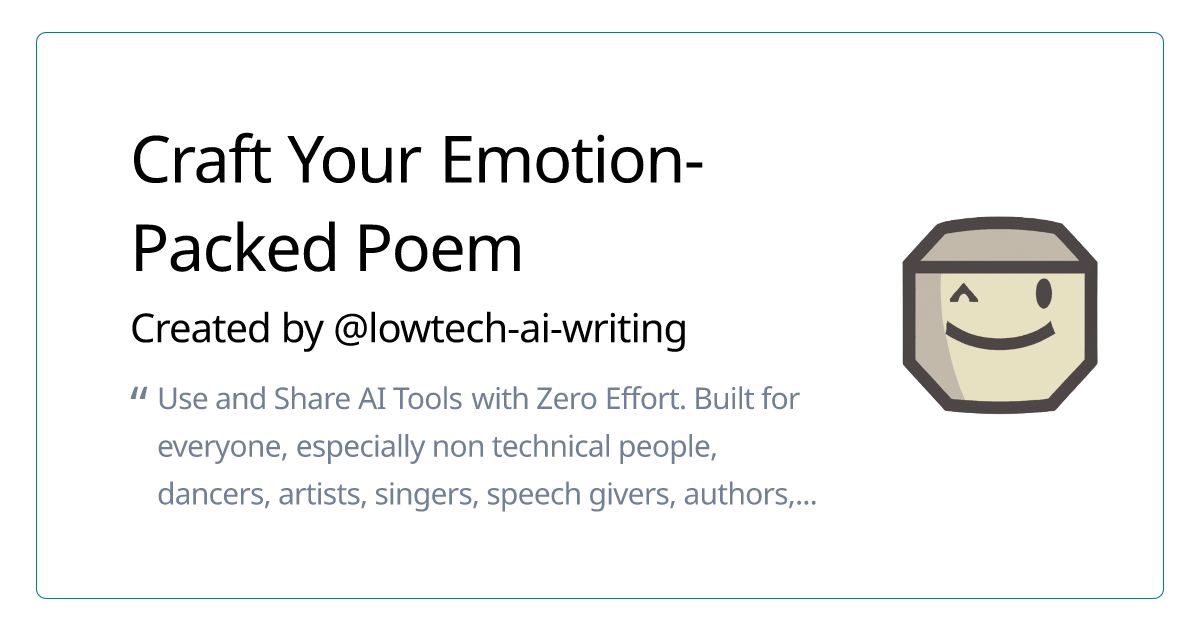 Craft Your Emotion-Packed Poem