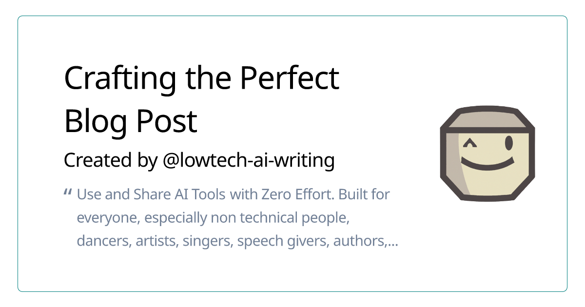 Crafting the Perfect Blog Post