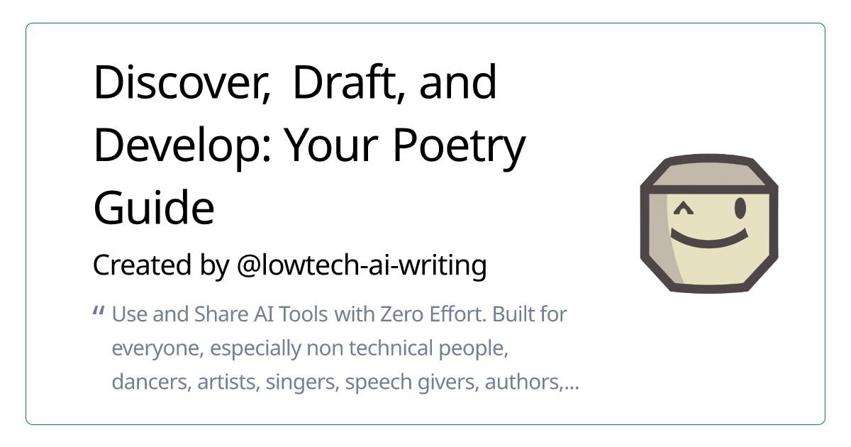 Discover, Draft, and Develop: Your Poetry Guide