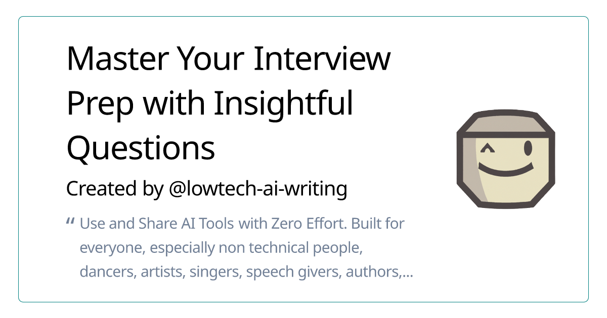 Master Your Interview Prep with Insightful Questions