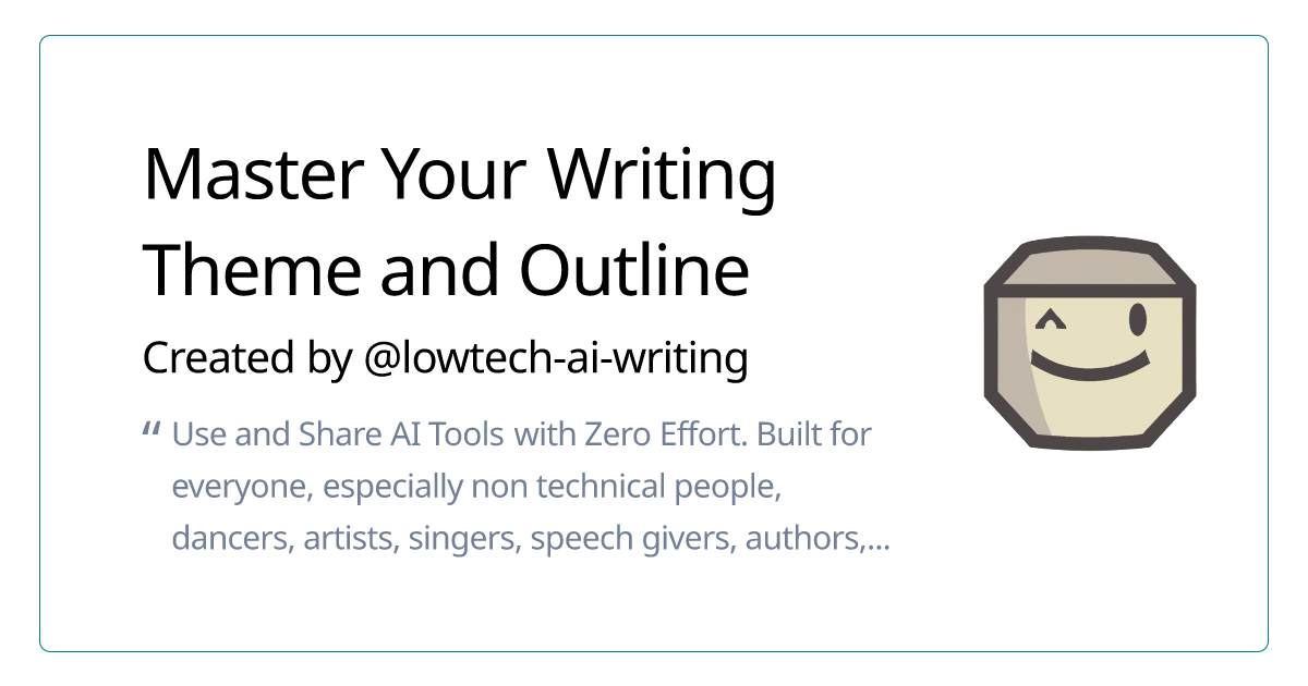 Master Your Writing Theme and Outline