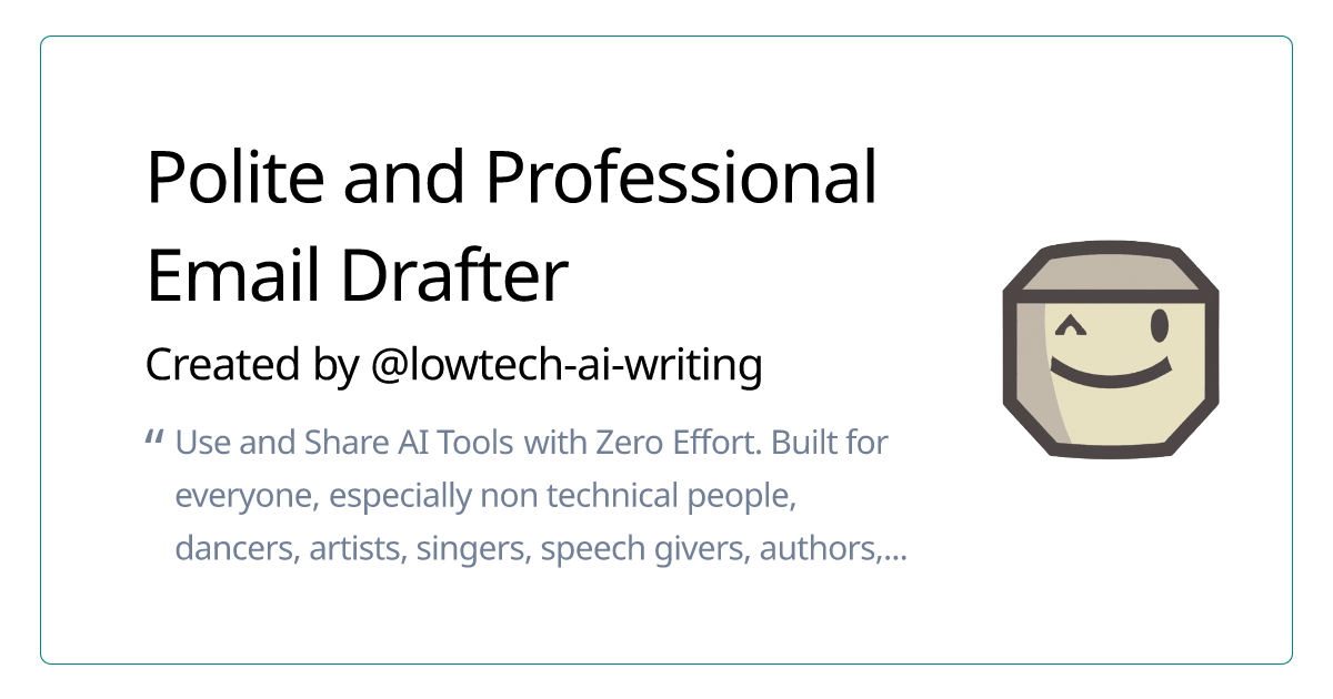 Polite and Professional Email Drafter