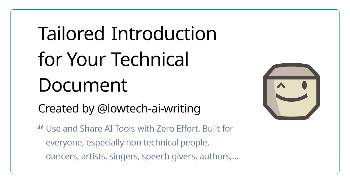 Tailored Introduction for Your Technical Document