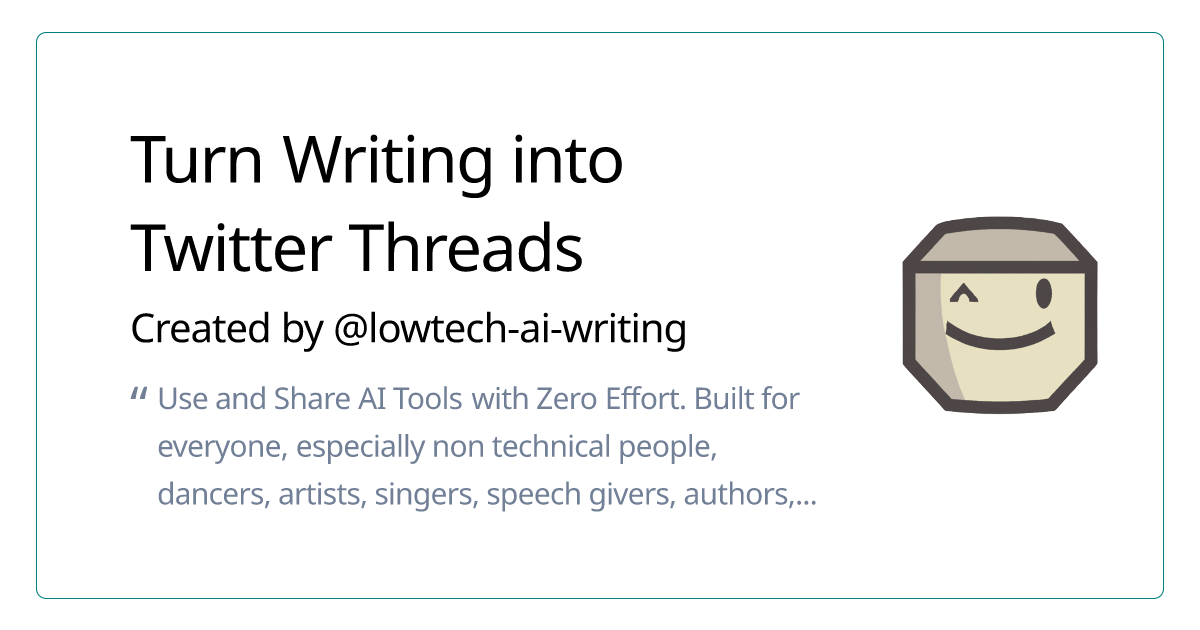 Turn Writing into Twitter Threads